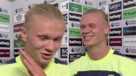 Erling Haaland Swears Twice During Interview After Debut Brace For Man