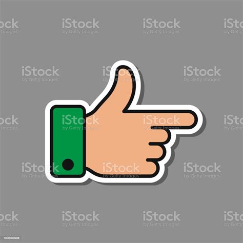 포인팅 집게 손 제스처 벡터 일러스트 레이 션 회색에 고립 가리키기에 대한 스톡 벡터 아트 및 기타 이미지 가리키기 개념 곡선 Istock