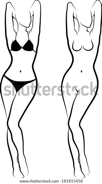 Sketch Naked Woman Stock Vector Royalty Free Shutterstock