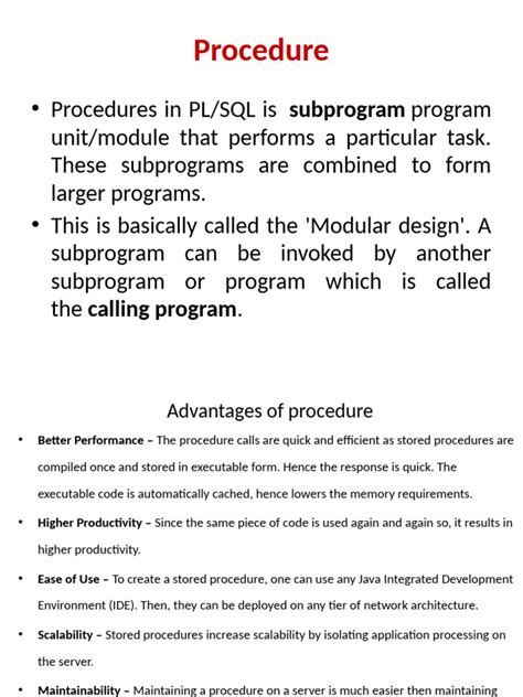 Chap 4 Procedure And Function Pdf Parameter Computer Programming Plsql