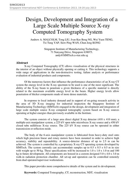Pdf Design Development And Integration Of A Large Scale Multiple