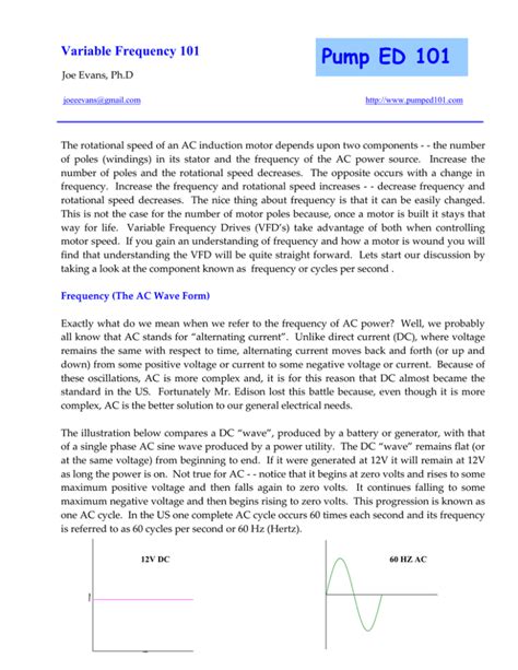Variable Frequency 101