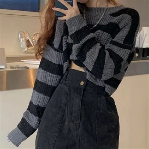 Lucyever 여성용 블랙 지퍼 니트 가디건 턴다운 칼라 크롭 스웨터 슬림 Y2k 니트웨어 가을 겨울 신상 핸드폰닷컴