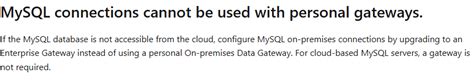 solved gateway connection to mysql server with on premise