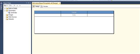 create custom template in ssrs