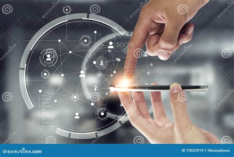 Social Media And Cloud Computing Stock Image Image Of Finger Mobile 73022919