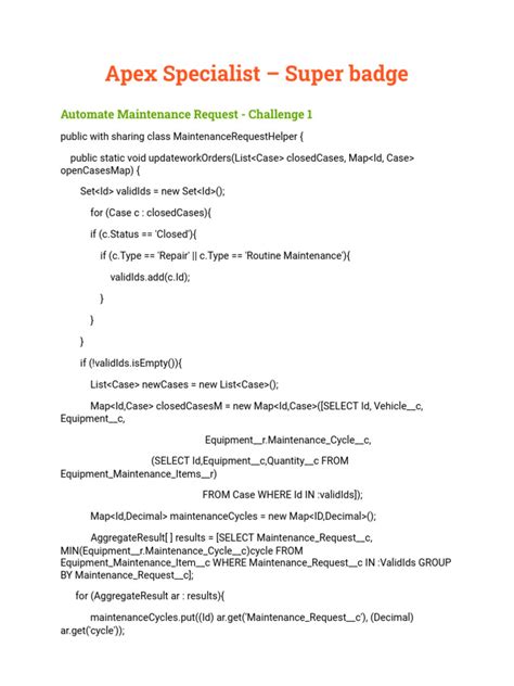 Apex Specialist Superbadge Pdf Computer Science Computing