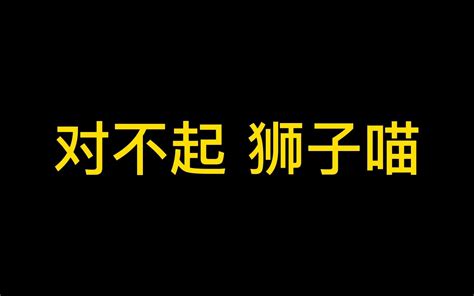 对不起狮子喵 哔哩哔哩