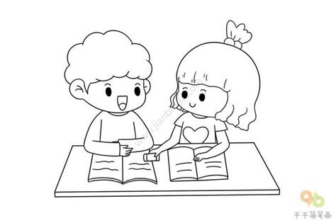 同班同学简笔画怎么画（流行19张） 简笔画图片大全