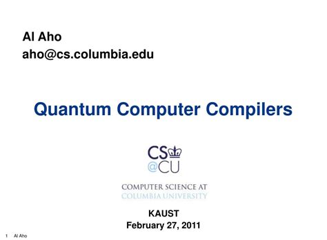 Ppt Quantum Computer Compilers Powerpoint Presentation Free Download Id5185888