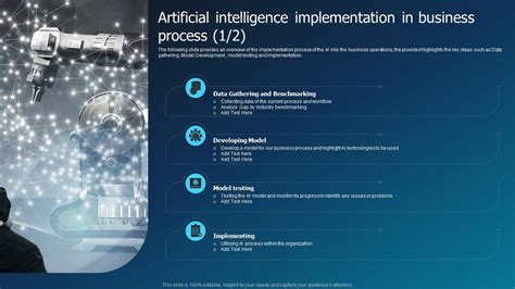Artificial Intelligence Implementation In Business Process Hyperautomation Industry Report Ppt