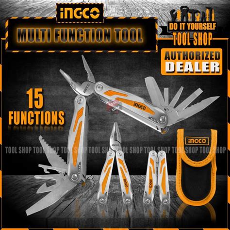 Ingco Original Foldable Multi Function Tool 15 Functional With Pouch Hfmft0115 Daraz Pk