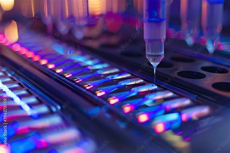 Closeup View Of Dna Sequencing Machine Decoding An Individuals Genome Concept Dna Sequencing