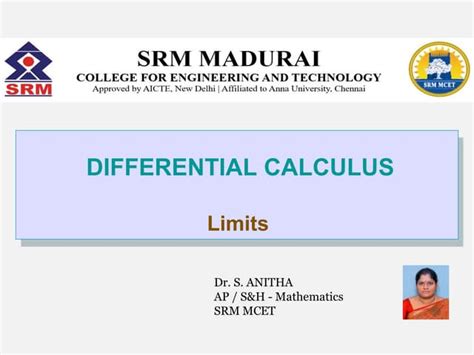 Limits Differential Calculus Examples Ppt Pptx
