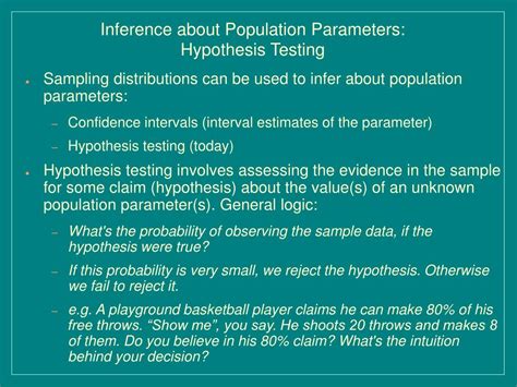Ppt Inference About Population Parameters Hypothesis Testing Powerpoint Presentation Id 5887480