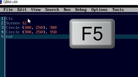 circle command in qbasic computerexcelsolution youtube