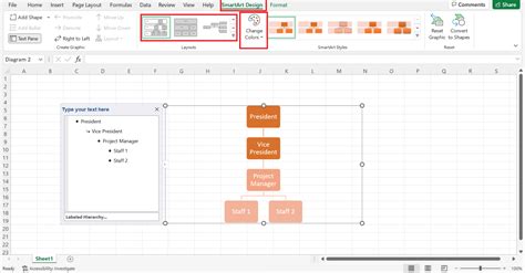 How To Use Smartart Hierarchy In Excel Sheetaki