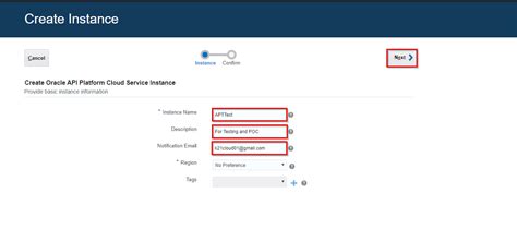 Oracle Api Platform Cloud Instance Creation And Connecting With Apiary