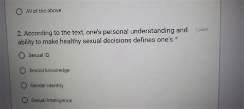 Solved O All Of The Above Point According To The Text Chegg Com