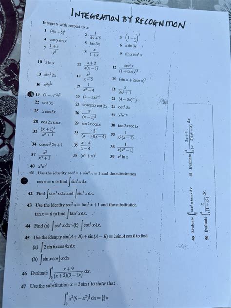 A Level Maths Integration