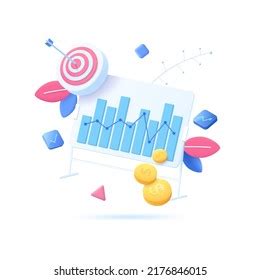 Magnifying Glass Charts Diagrams Graphs Concept стоковая векторная