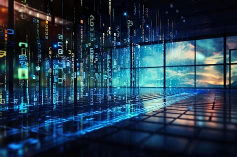 Premium Photo A Rendering Of A Technology Data Binary Code Network