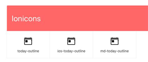 Ionicons Today Outline Icon Is Broken Issue Oblador React Native Vector Icons GitHub