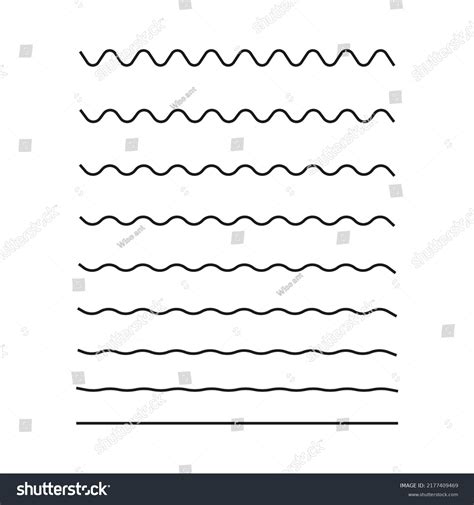 Zigzag Line Undulate Wave Wavy Curve Stock Vector Royalty Free 2177409469 Shutterstock