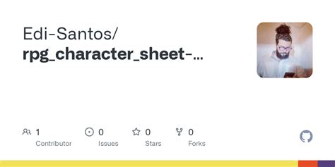 GitHub Edi Santos Rpg Character Sheet Portfolio