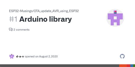 Arduino Library Issue 1 ESP32 Musings OTA Update AVR Using ESP32