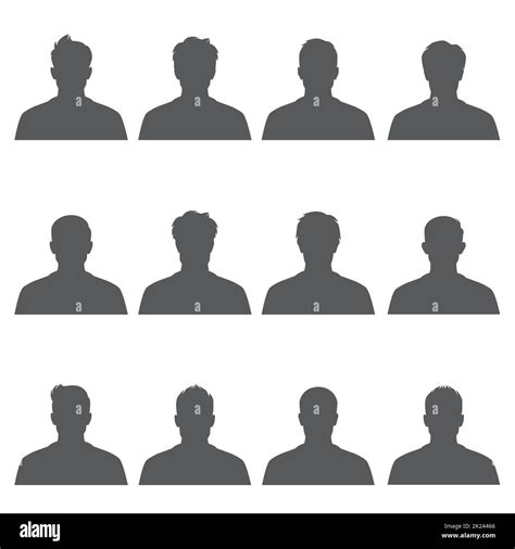 Man Silhouette Profile Avatar Man Face Silhouette User Sign Person