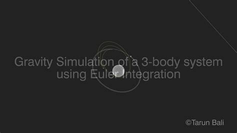 3 Body Gravity Simulation Using Euler Integration Youtube