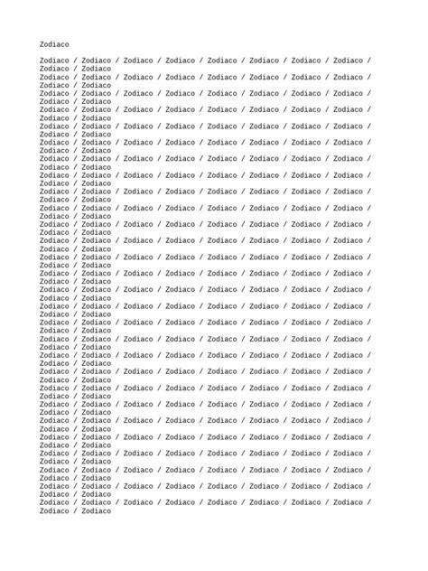 Zodiaco Pdf