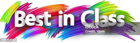 흰색 위에 다채로운 스펙트럼 페인트 브러시 스트로크가 있는 동급 최고의 종이 단어 기호 1에 대한 스톡 벡터 아트 및 기타