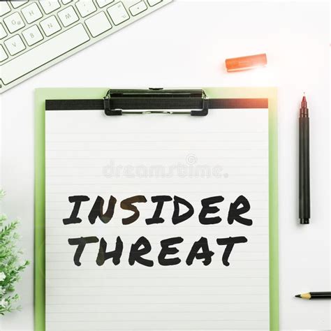 Sign Displaying Insider Threat Conceptual Photo Security Threat That Originates From Within The