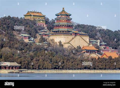 Longevity Hill With Buddhist Incense Tower And Hall Of Sea Of Wisdom In