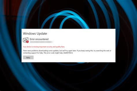 How To Fix 800700c1 Windows Update Error