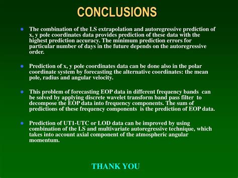 Ppt Forecasting Of The Earth Orientation Parameters Comparison Of