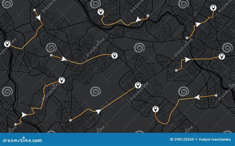 Destinations Gps Tracking Map Track Navigation Pins On Street Maps