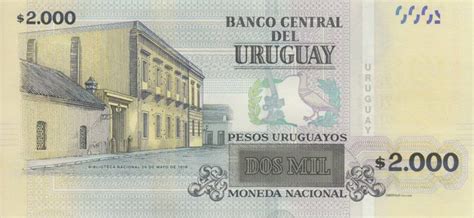 Uruguay New 2000 Peso Uruguayo Note B558a Confirmed Banknotenews