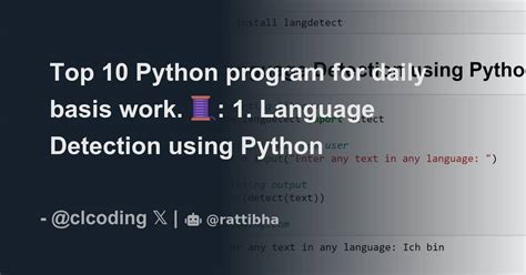 Top 10 Python Program For Daily Basis Work 🧵 Python Coding Rattibha