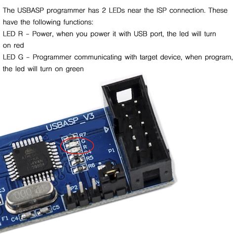 usbasp usbisp avr programmer usb adapter 6 to 10 pin idc isp connector cable ebay