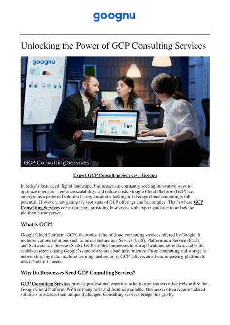 Ppt Expert Gcp Consulting Services Goognu Powerpoint Presentation