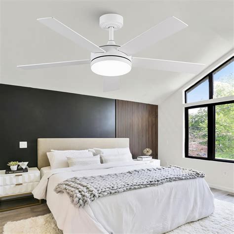 Vaczon Ceiling Fans With Lights 48 Inch White Ceiling Fan With Light