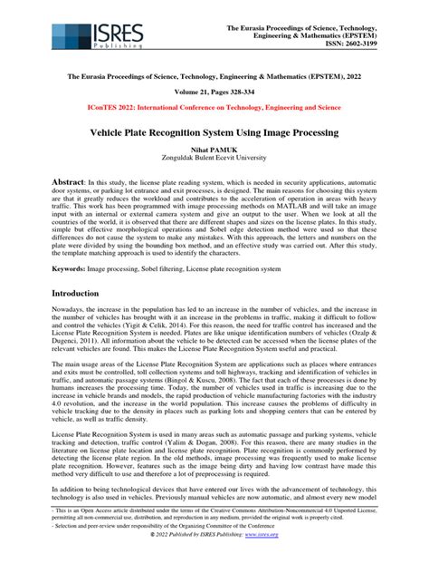 Vehicle Plate Recognition System Using Image Proce Pdf Graphical