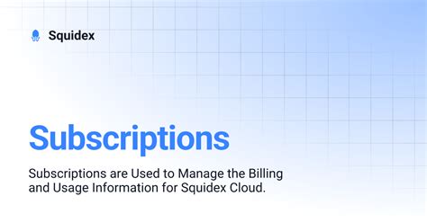 Subscriptions Squidex