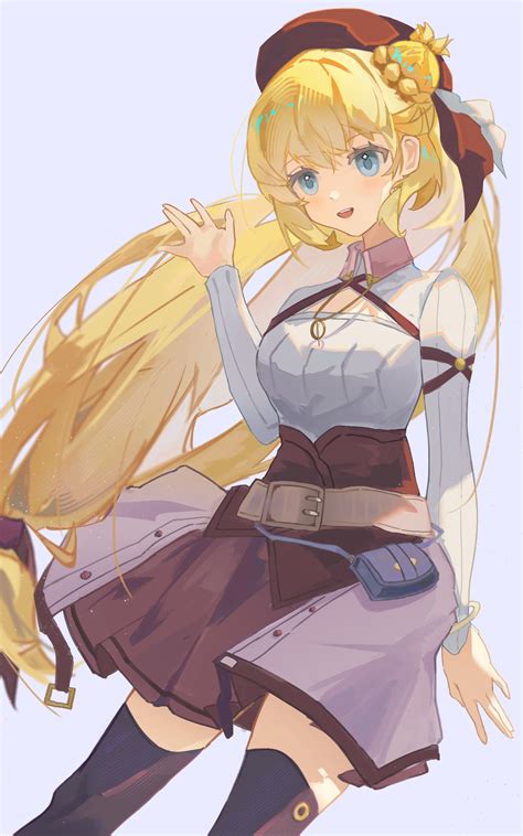 Safebooru 1girl Absurdres Agnes Claudel Belt Pouch Beret Blonde Hair