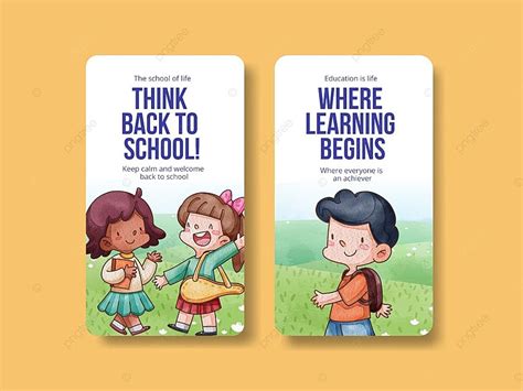 다시 학교 개념으로 인스 타 그램 템플릿 템플릿 Psd 다운로드 디자인 자료 다운로드