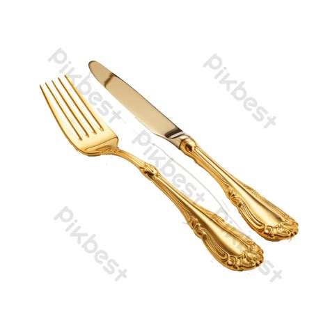 Golden Knife And Frok Icon Sticker Png Images Psd Free Download Pikbest