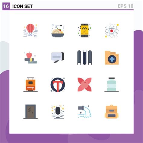 16 Universal Flat Colors Set For Web And Mobile Applications Education